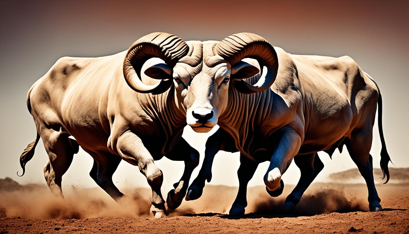 Stier und Widder Sternzeichen im Vergleich